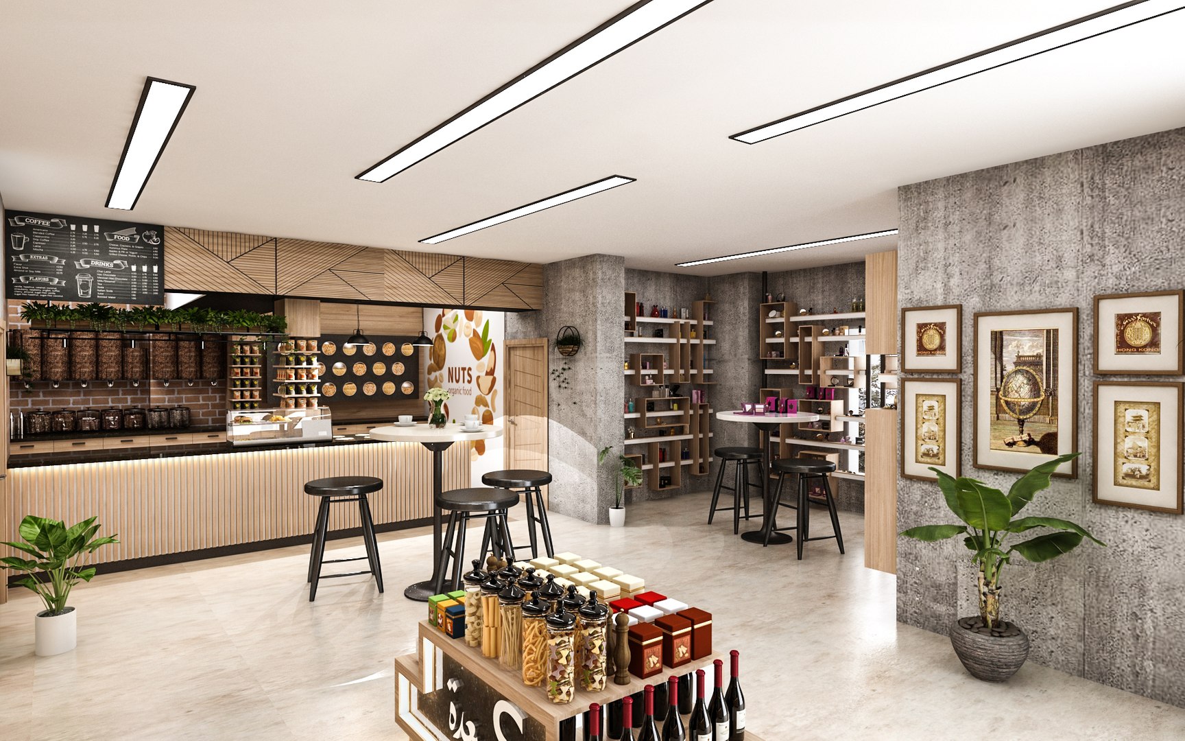 Traditional Coffee Spices And Nuts Shop - Authentic 3D Model 3D - TurboSquid 2190098