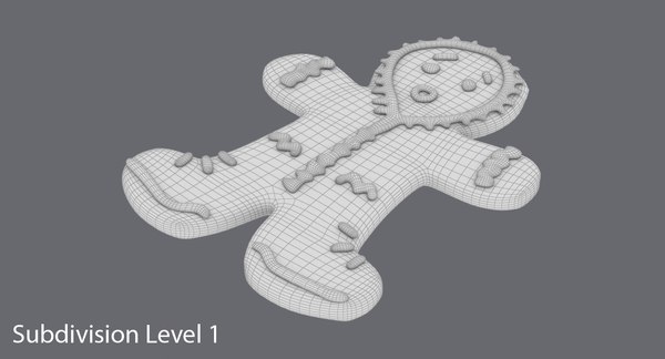 gingerbread man hood 3d max