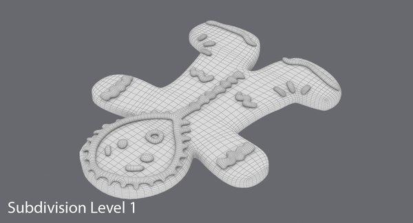 gingerbread man hood 3d max