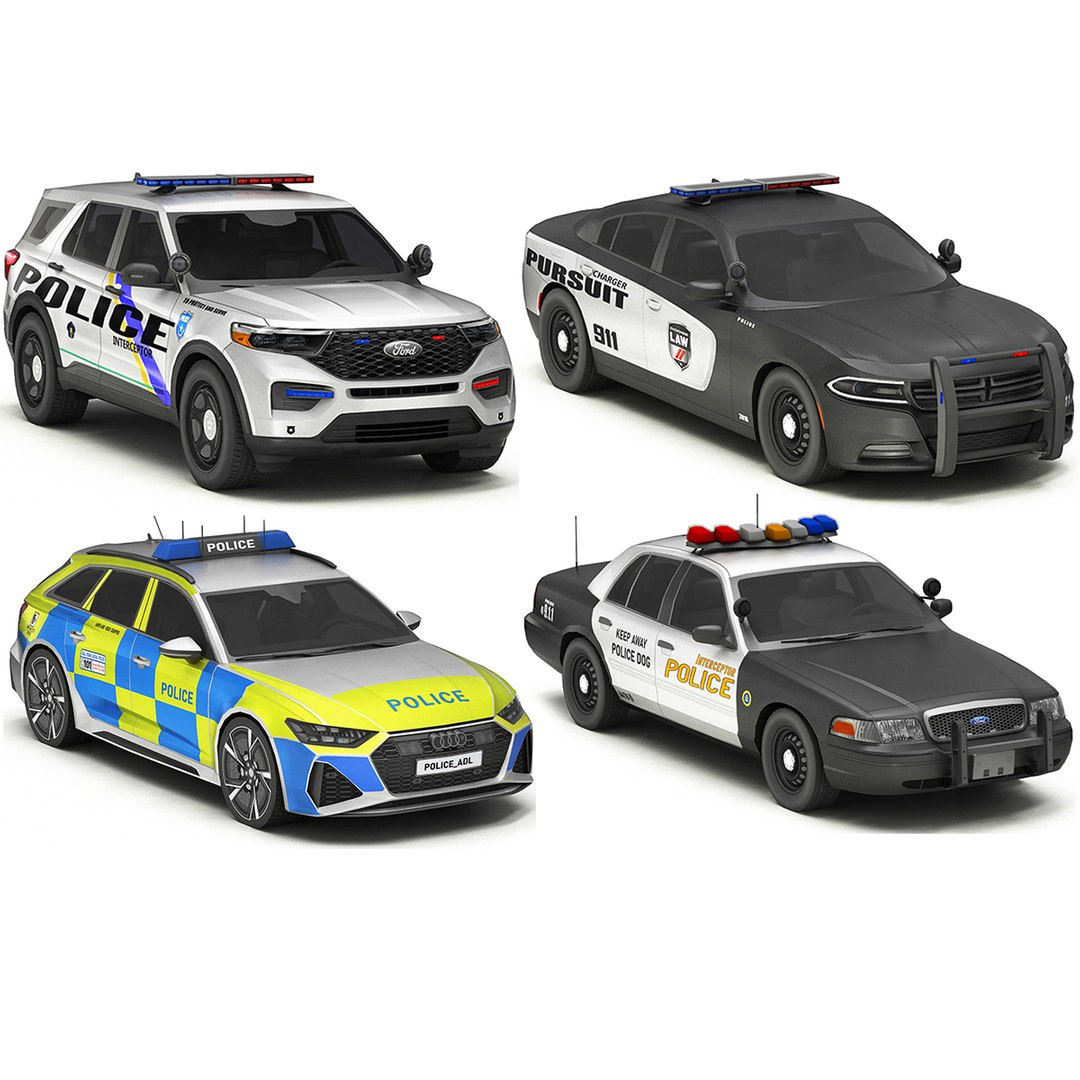 Police cars pack 23D模型 - TurboSquid 1941665