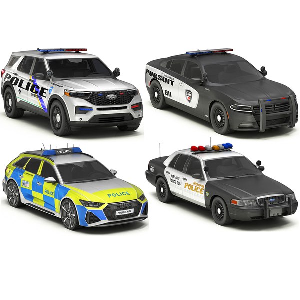 Police cars pack 2 model - TurboSquid 1941665