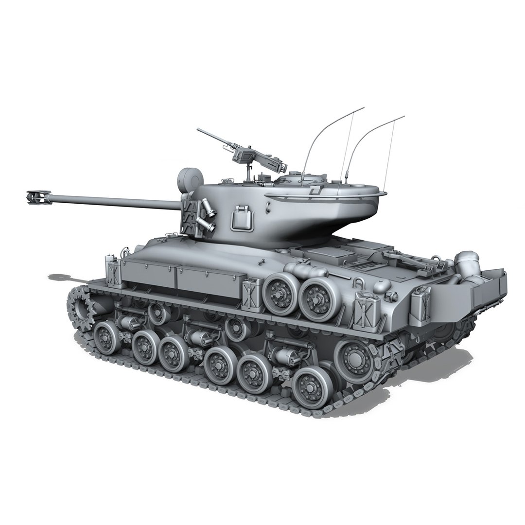 3d M-51 Super Sherman Tanks