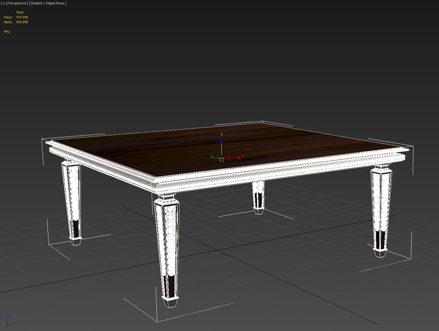free dining table 3d model