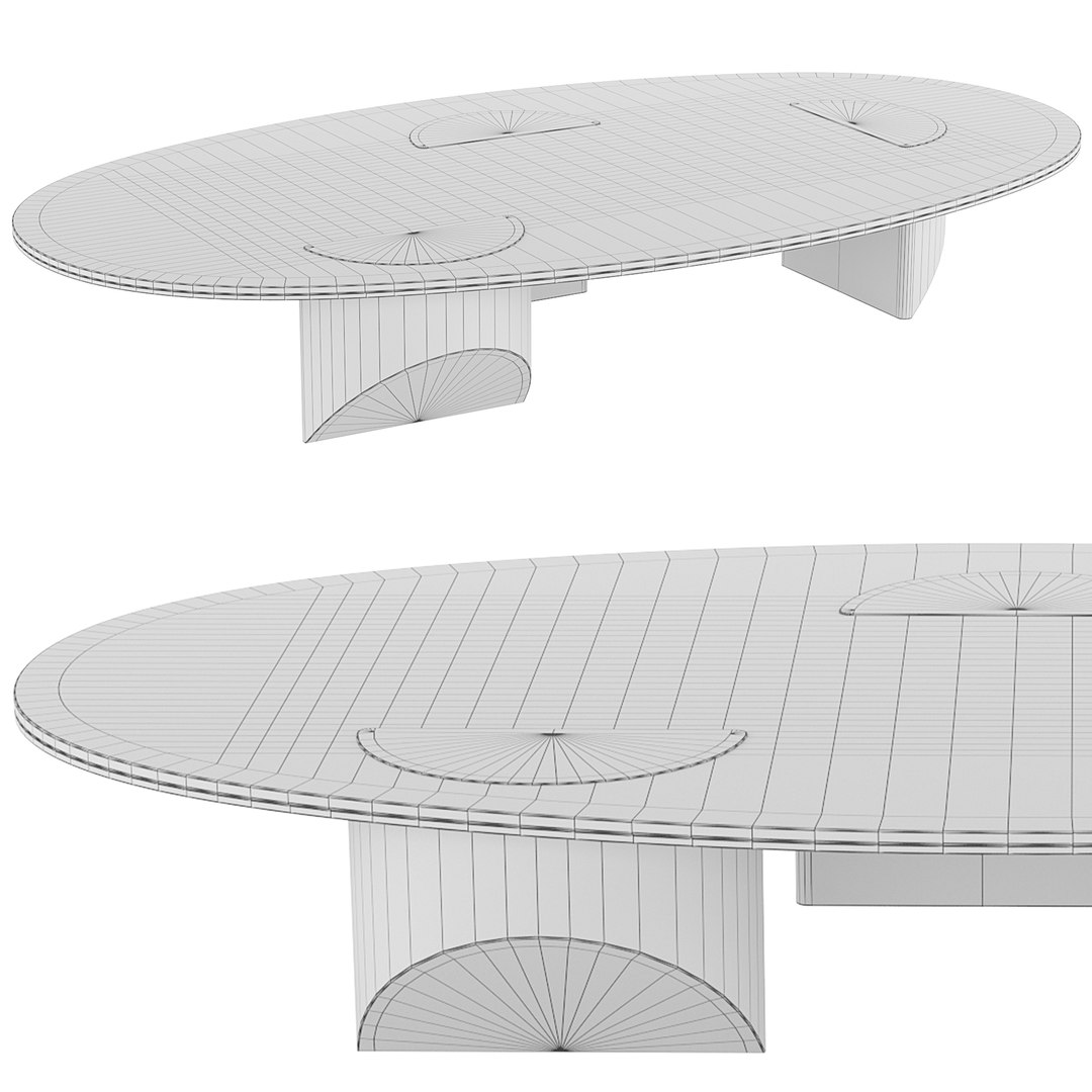 3D Minotti Coffee Table Wedge model - TurboSquid 2150681