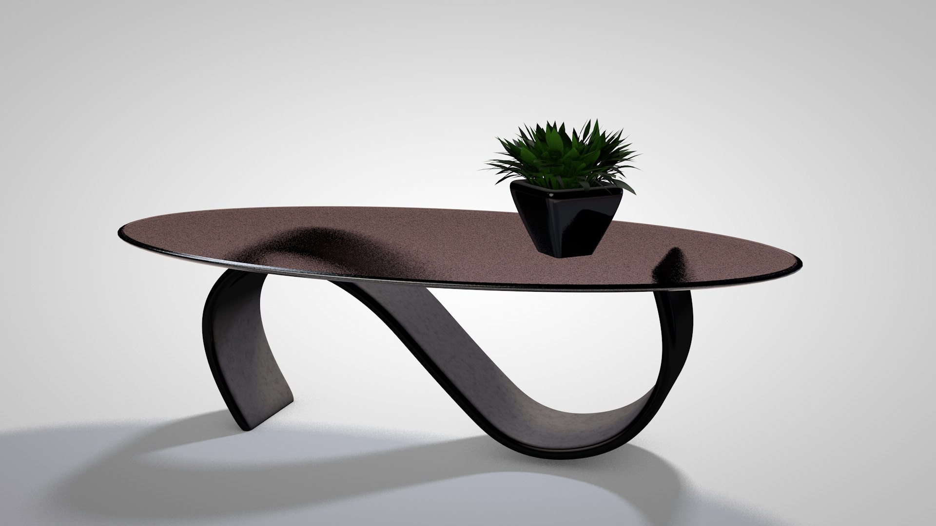 3d model coffee table plant