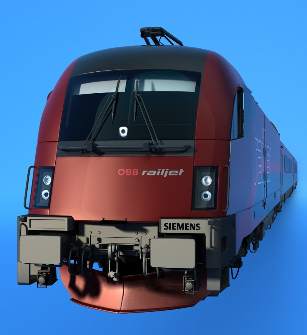 3d Model Railjet Siemens Taurus Train