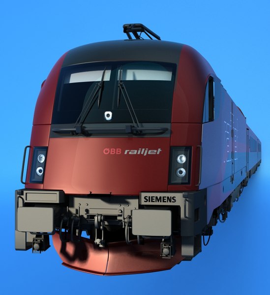 3d model railjet siemens taurus train