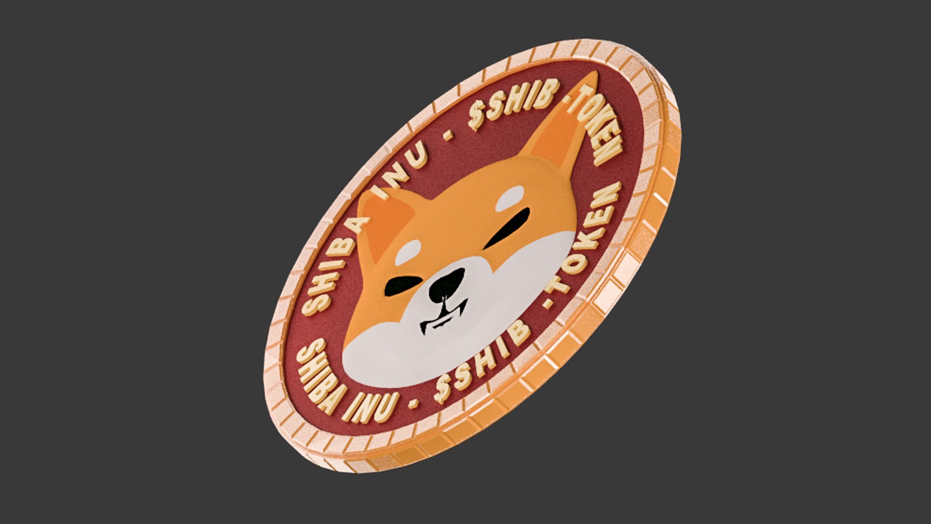 3D Shiba Inu Coin Model - TurboSquid 1840291