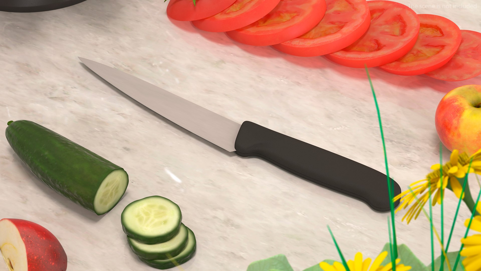 3D Utility Kitchen Knife model - TurboSquid 2108305