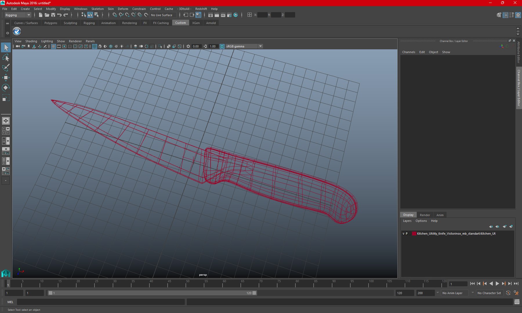 3D Utility Kitchen Knife model - TurboSquid 2108305