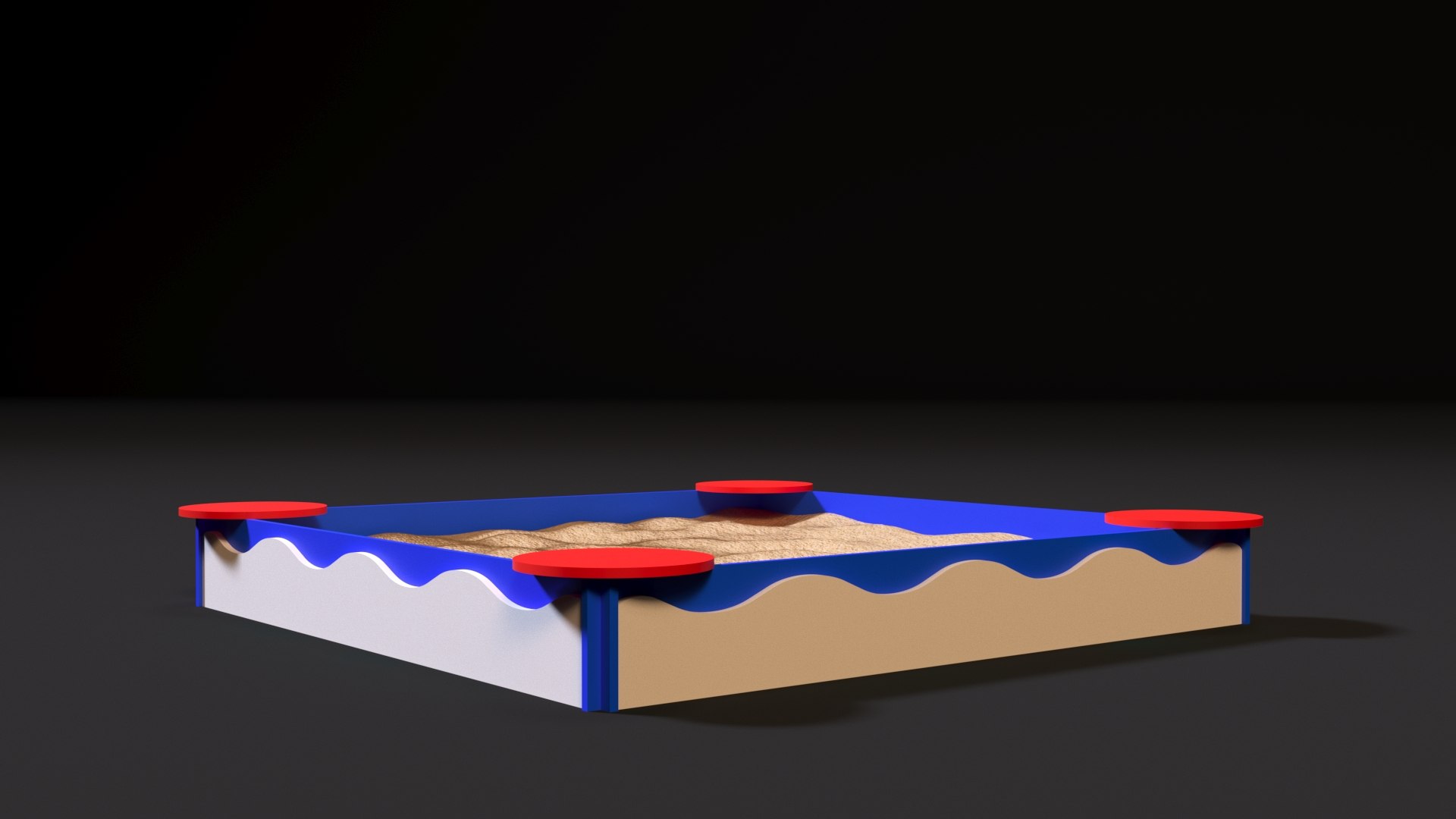 3D Sandbox With Waves Model - TurboSquid 1777420