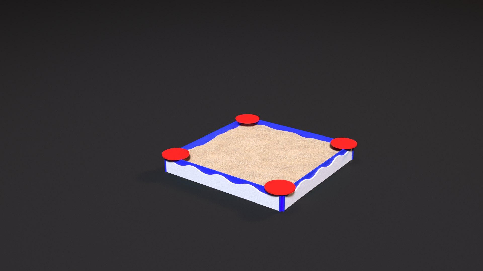 3D Sandbox With Waves Model - TurboSquid 1777420