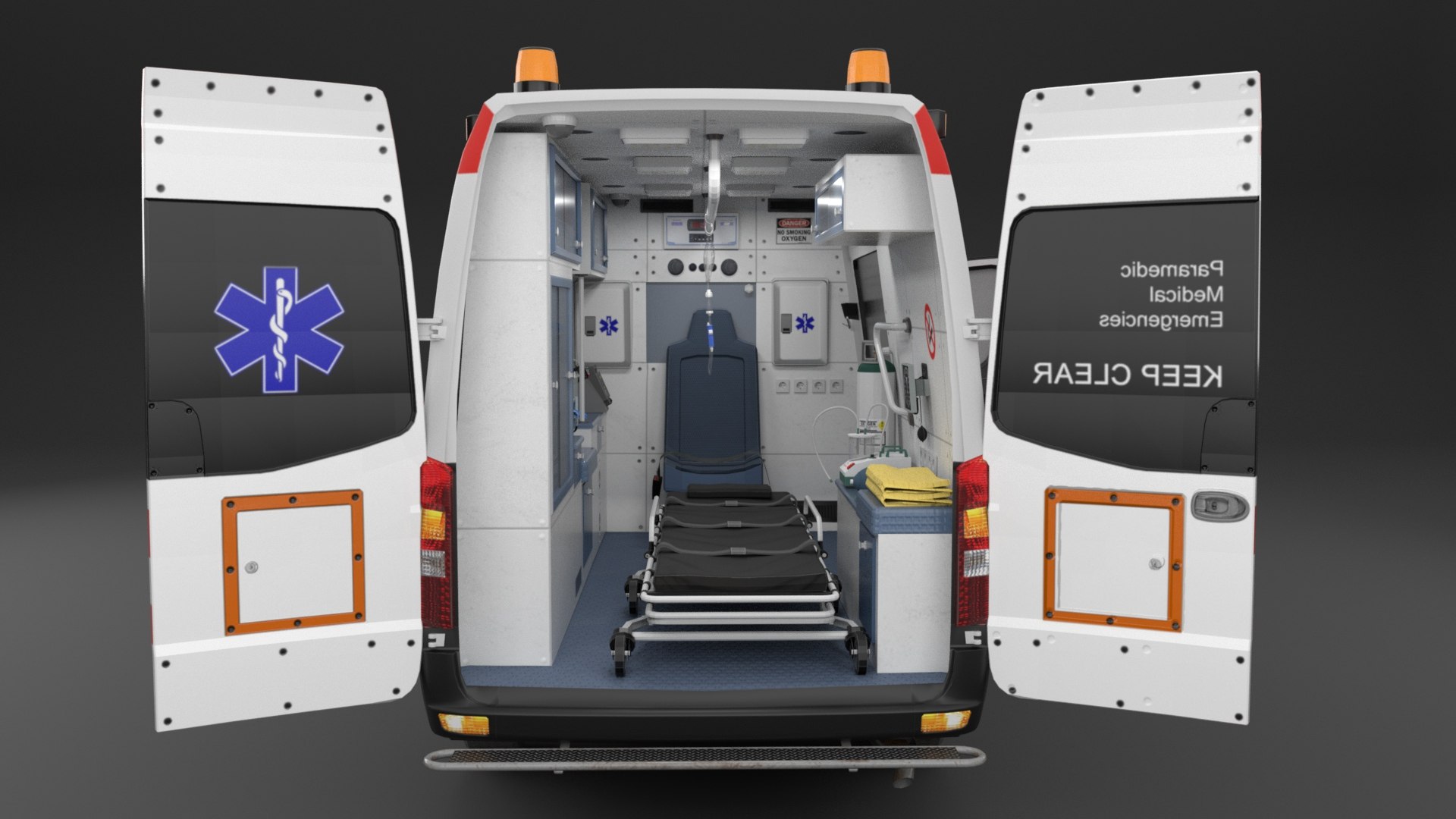 Ambulance Rigged 3D Model - TurboSquid 2256225