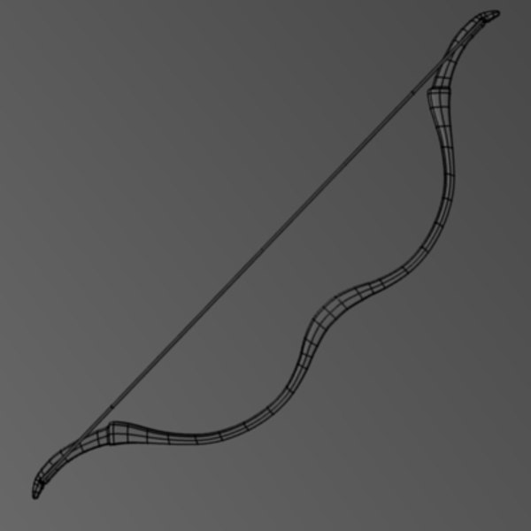 3d bow arrow crossbow model