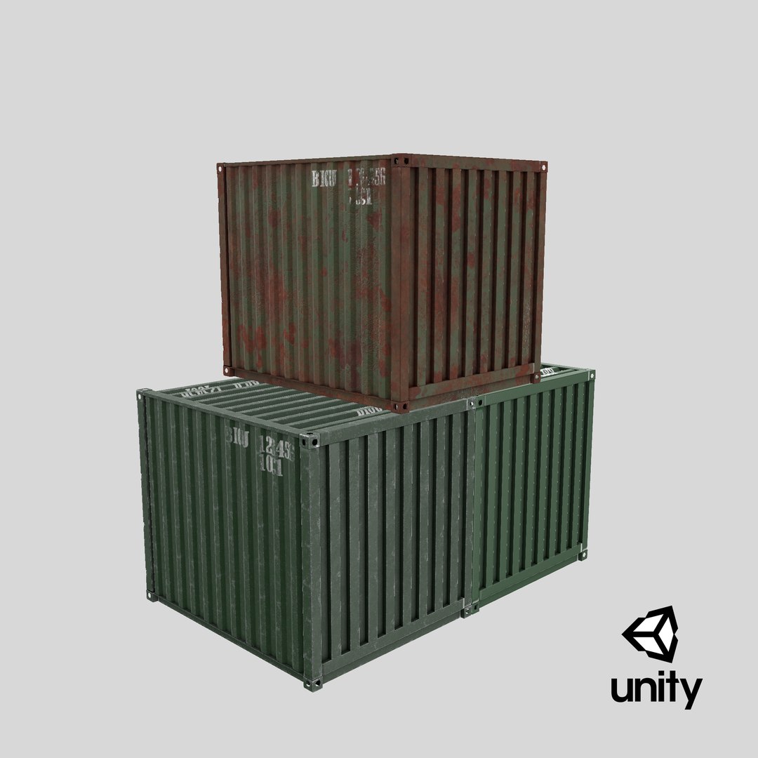 3D 10Ft Cargo Container - Green - TurboSquid 1970777