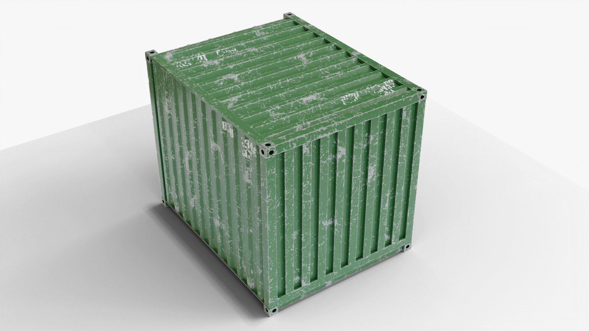3D 10Ft Cargo Container - Green - TurboSquid 1970777