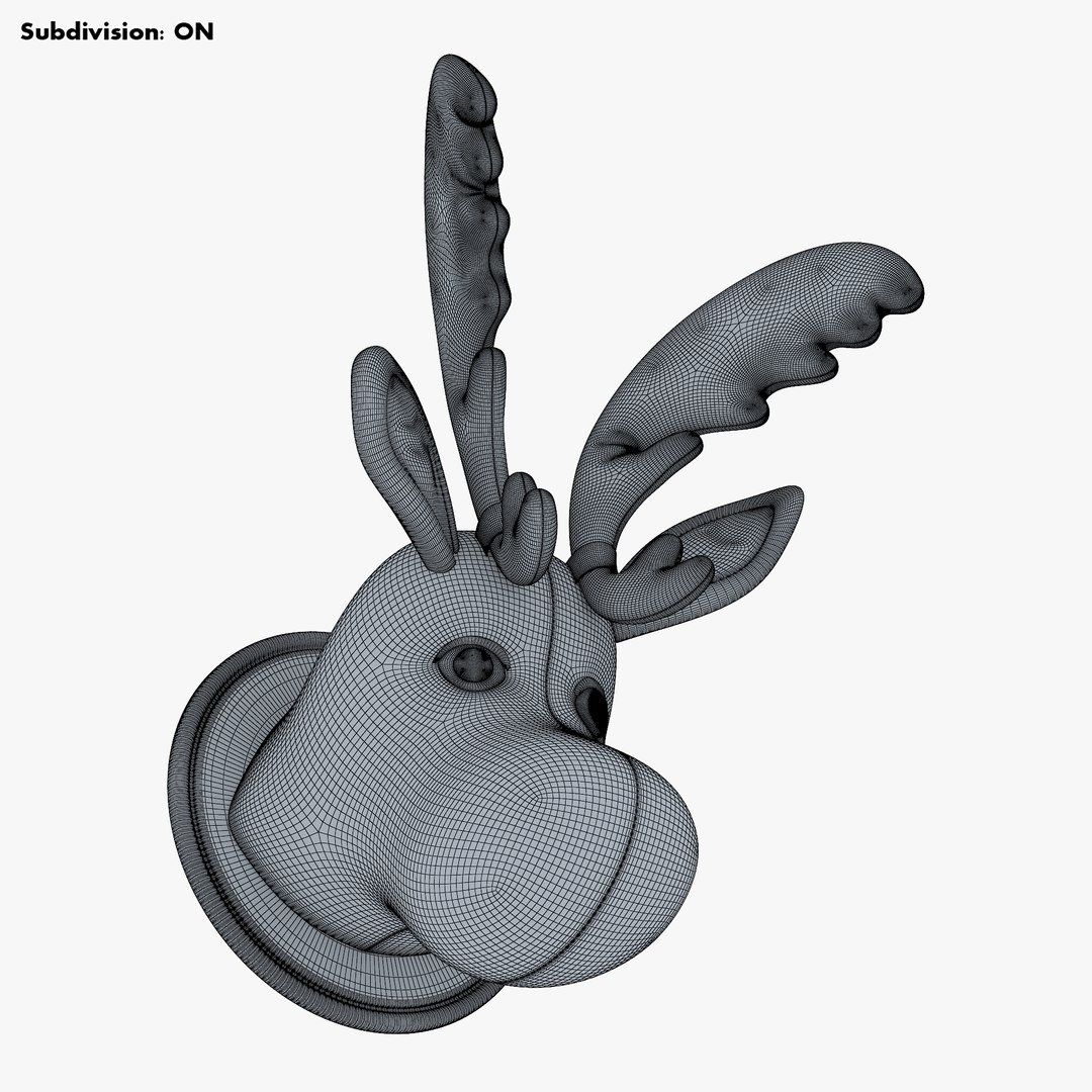 Fabric moose head trophy 3D model - TurboSquid 1541259