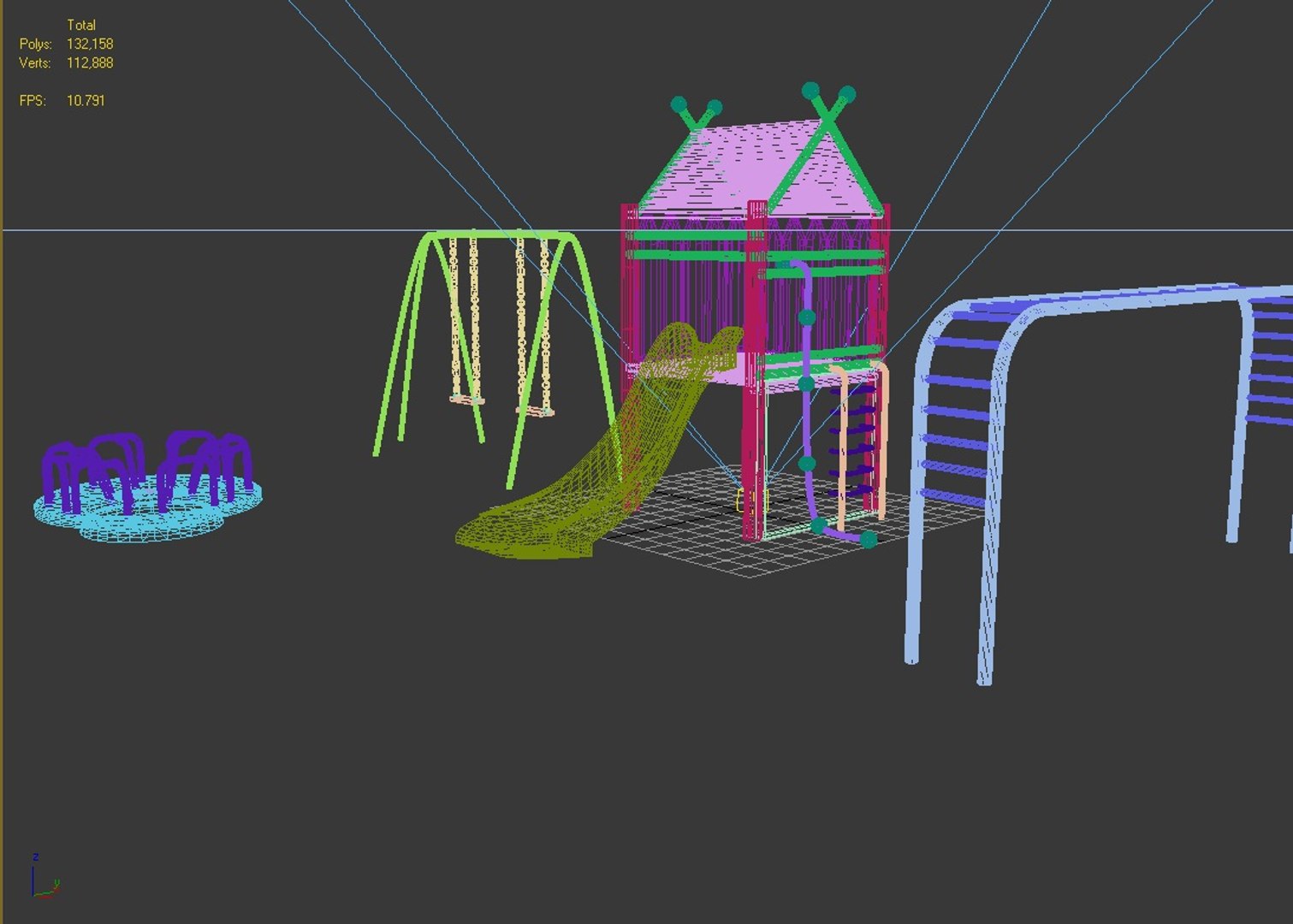 3d Children Playground Model