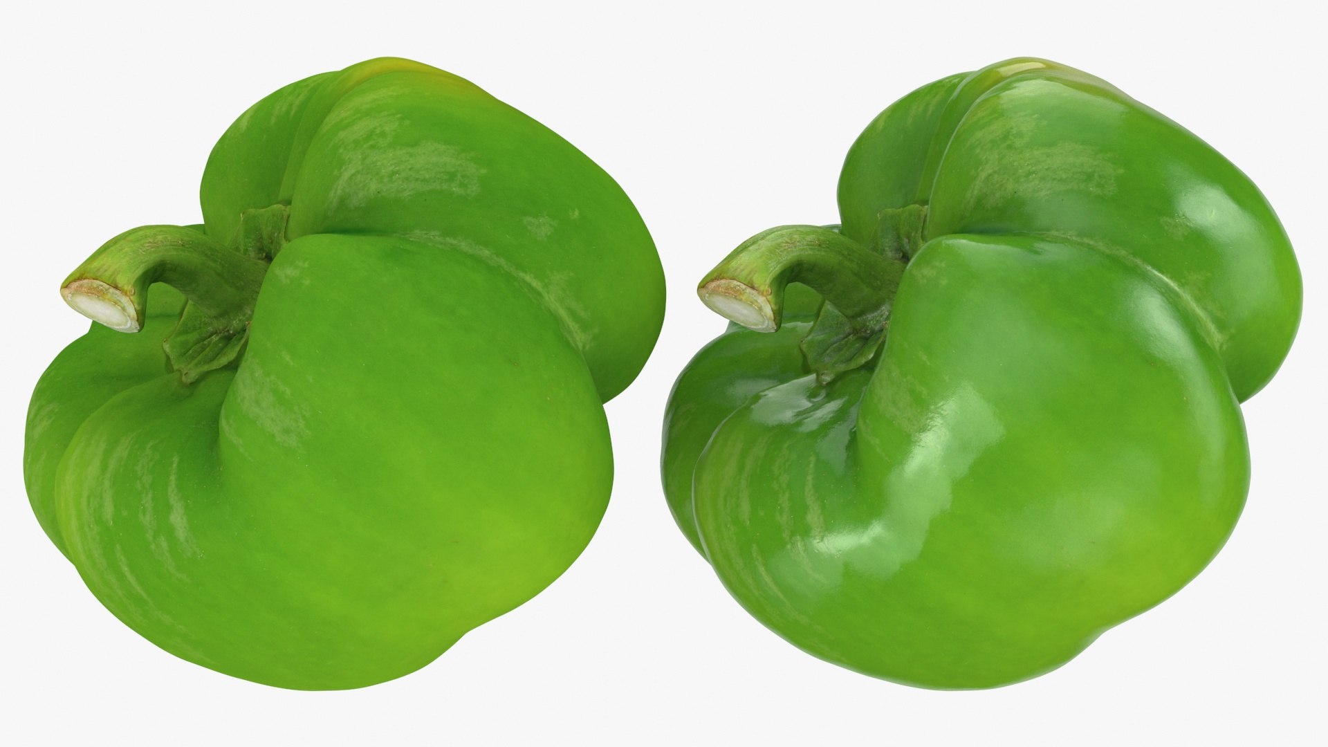3D Model Green Bell Pepper Collection - TurboSquid 2262955