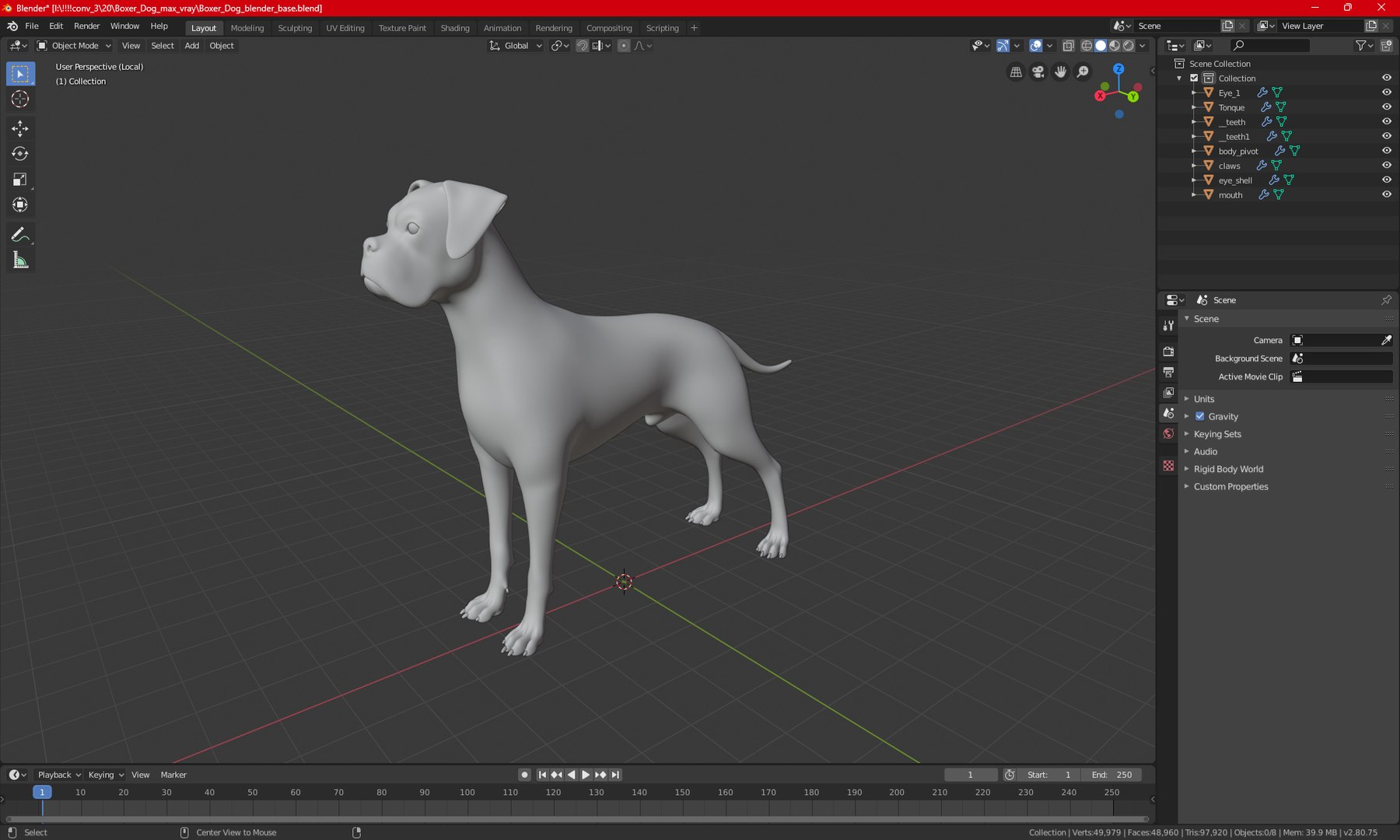 Boxer Dog For 3D Print 3D Model - TurboSquid 2282732