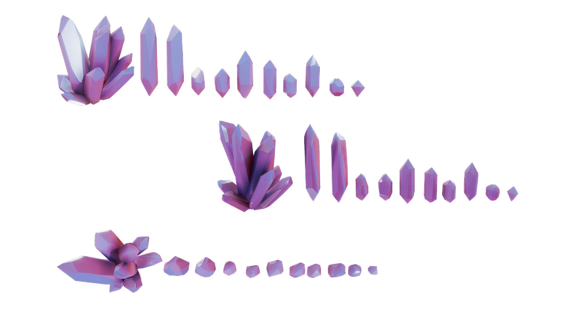 Crystal Pack - 10 In 1 3D Model - TurboSquid 2136358