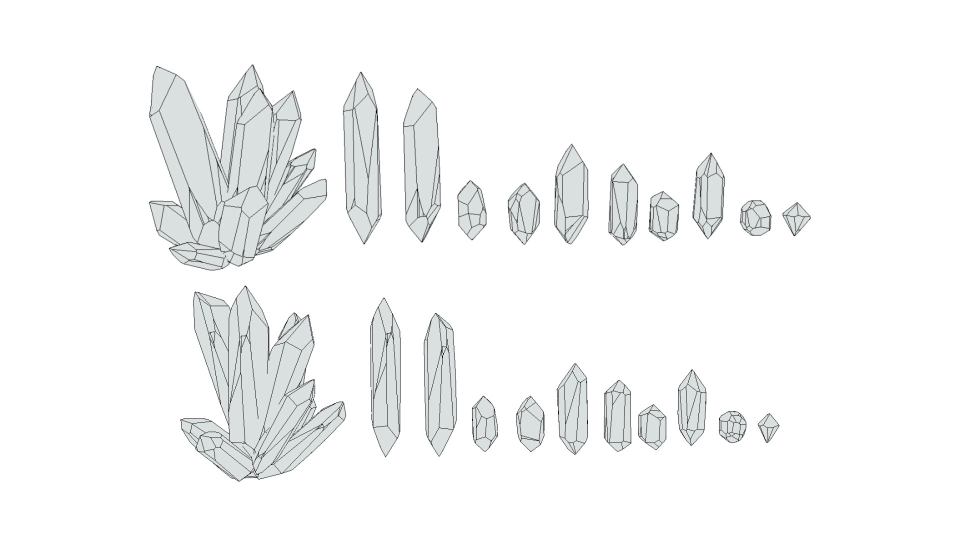 Crystal Pack - 10 In 1 3D Model - TurboSquid 2136358