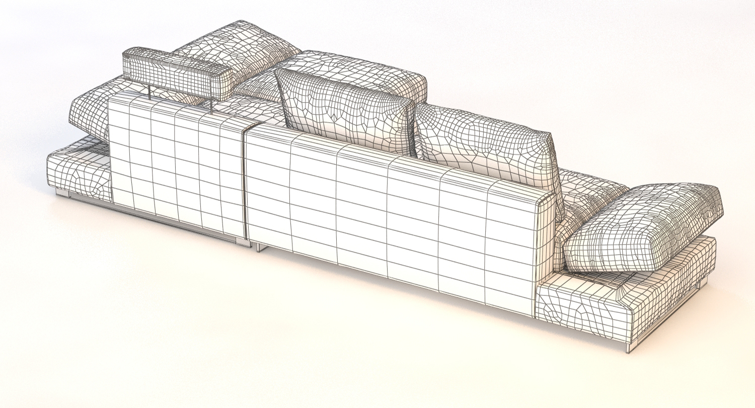 modern sectional sofa 3d model