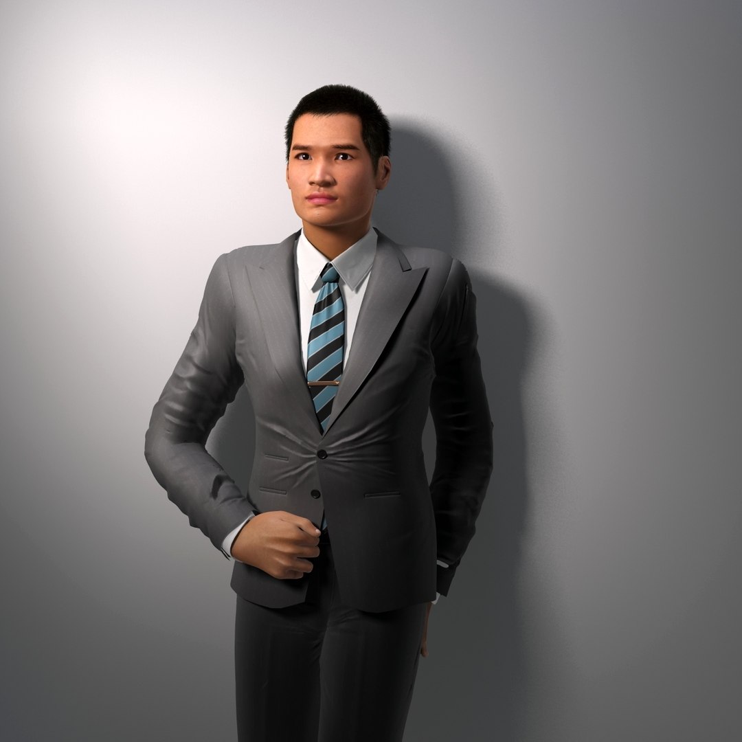 3d Asian Man Jin Model
