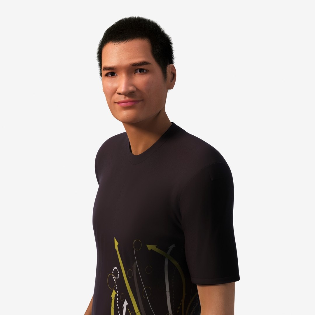 3d Asian Man Jin Model