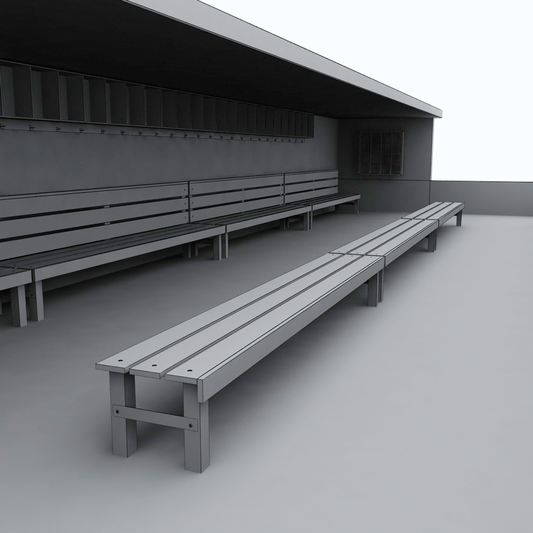 3d Stadium Baseball Dugout
