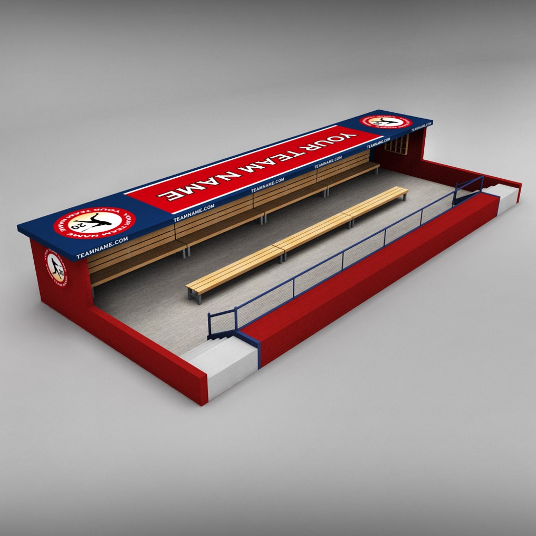 3d Stadium Baseball Dugout