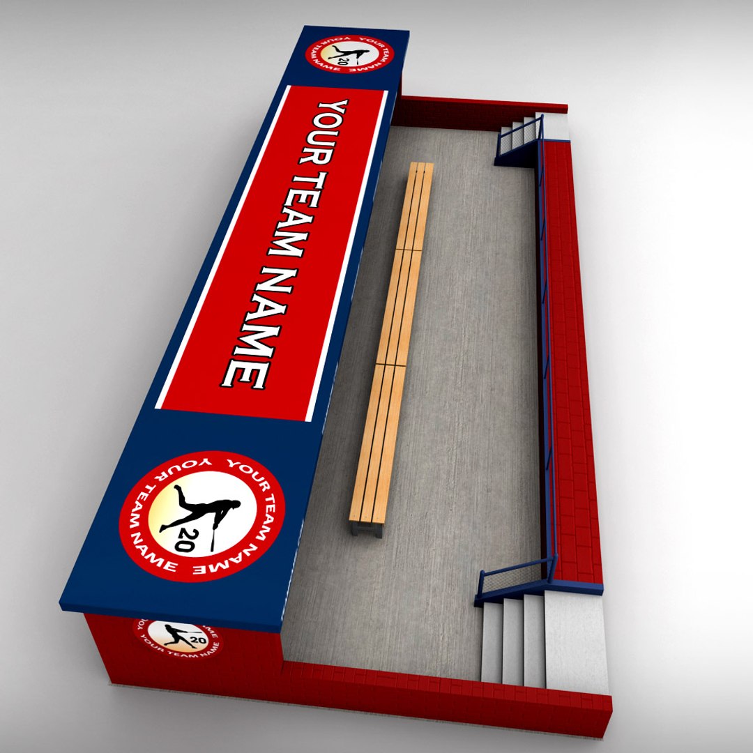 3d Stadium Baseball Dugout