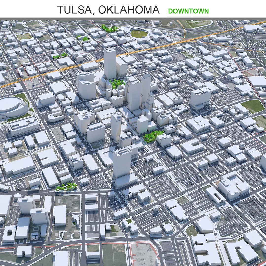 3D Tulsa Downtown Oklahoma USA - TurboSquid 1990128