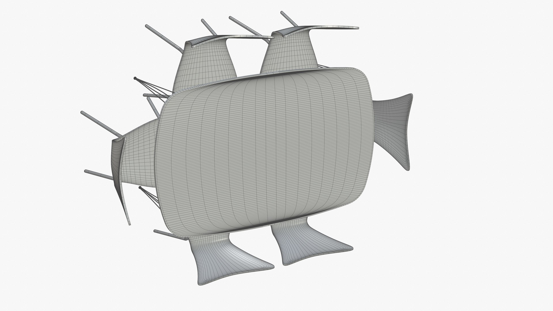 3D Dining Table 6 Seater Modern - TurboSquid 1791890