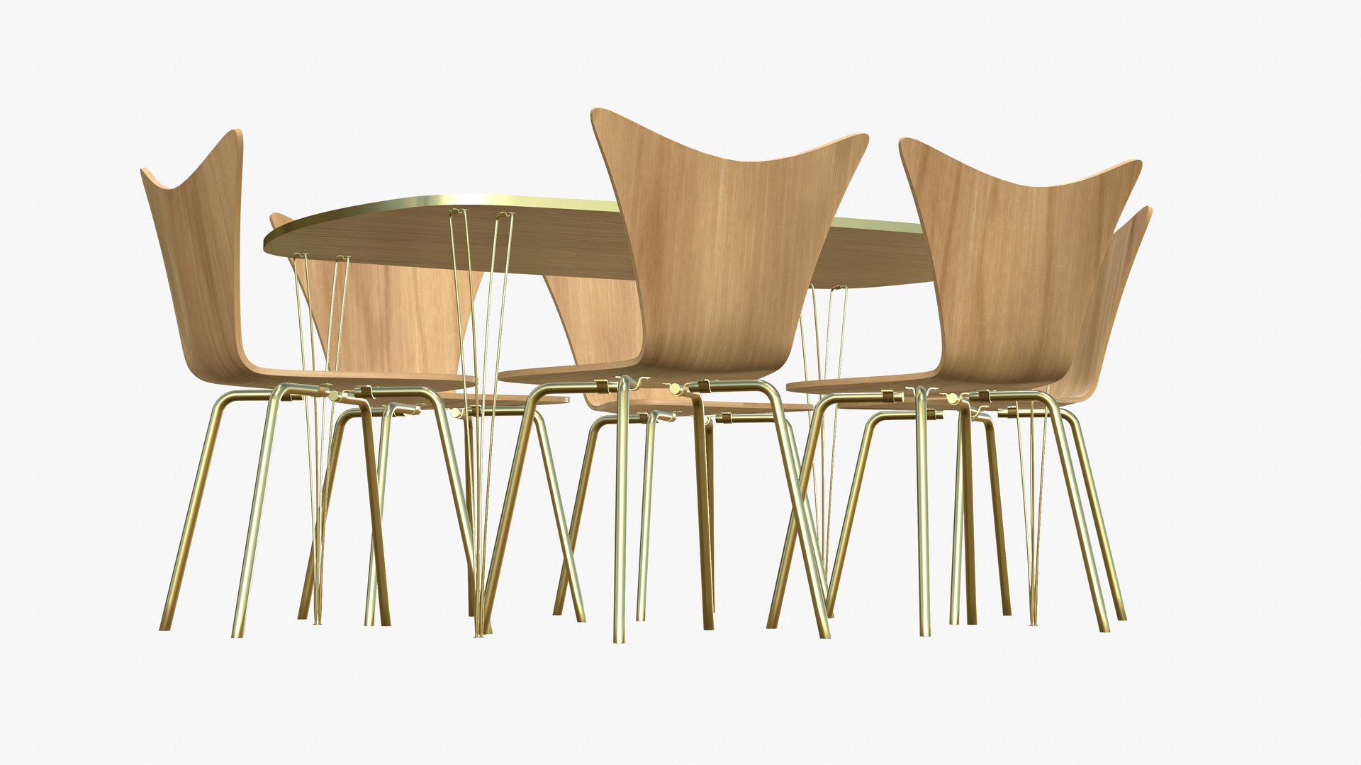 3D Dining Table 6 Seater Modern - TurboSquid 1791890