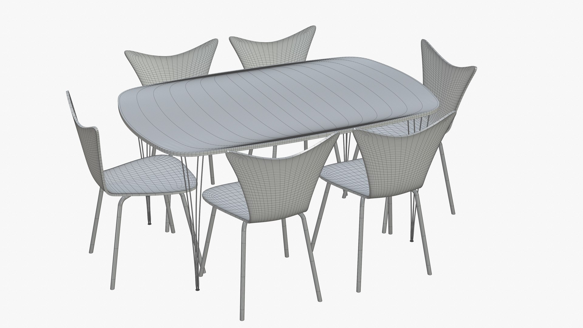 3D Dining Table 6 Seater Modern - TurboSquid 1791890