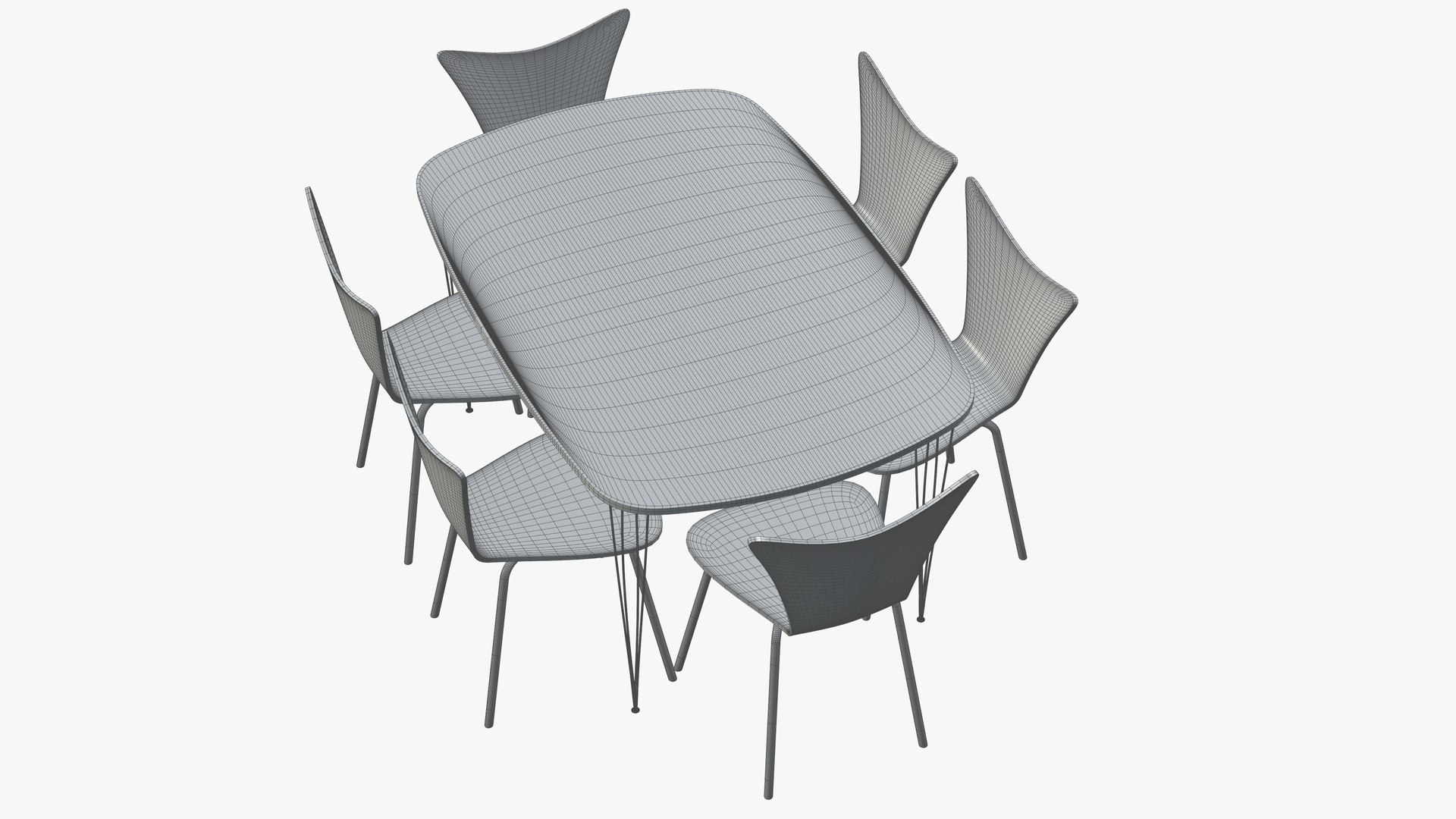 3D Dining Table 6 Seater Modern - TurboSquid 1791890