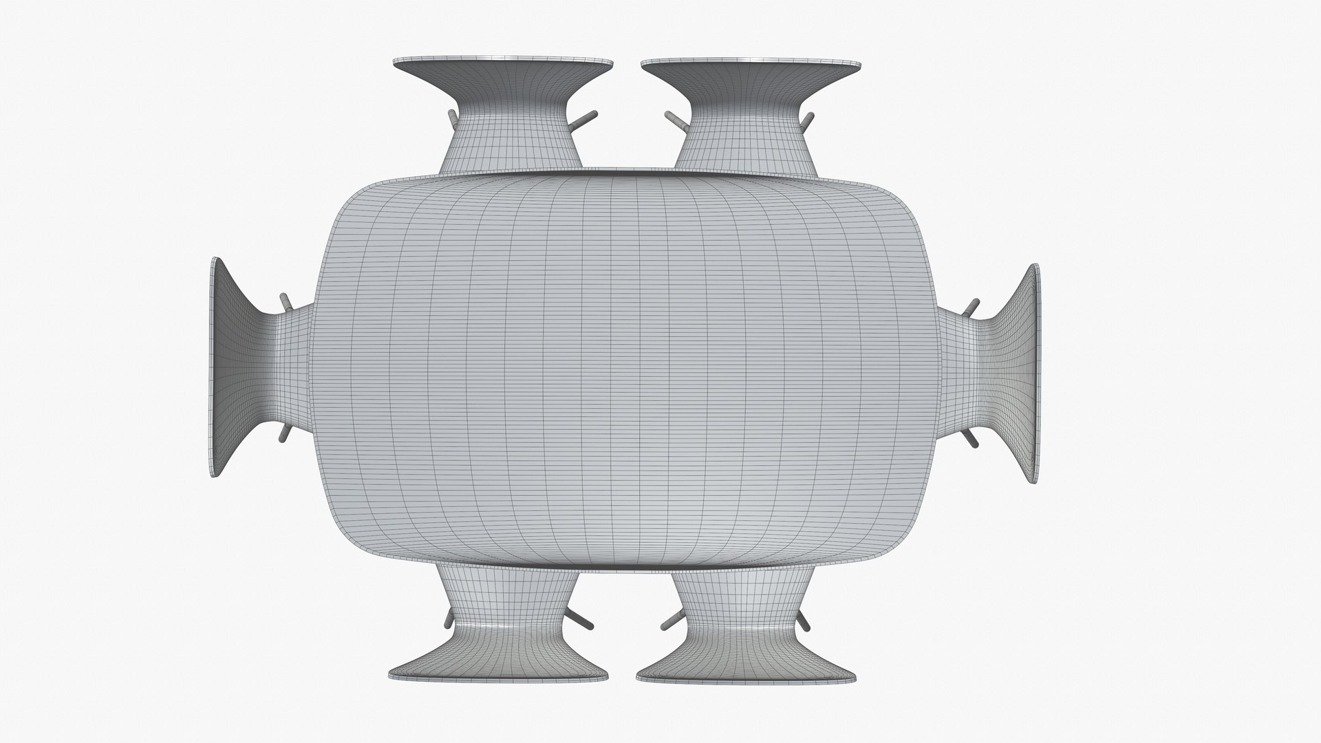 3D Dining Table 6 Seater Modern - TurboSquid 1791890