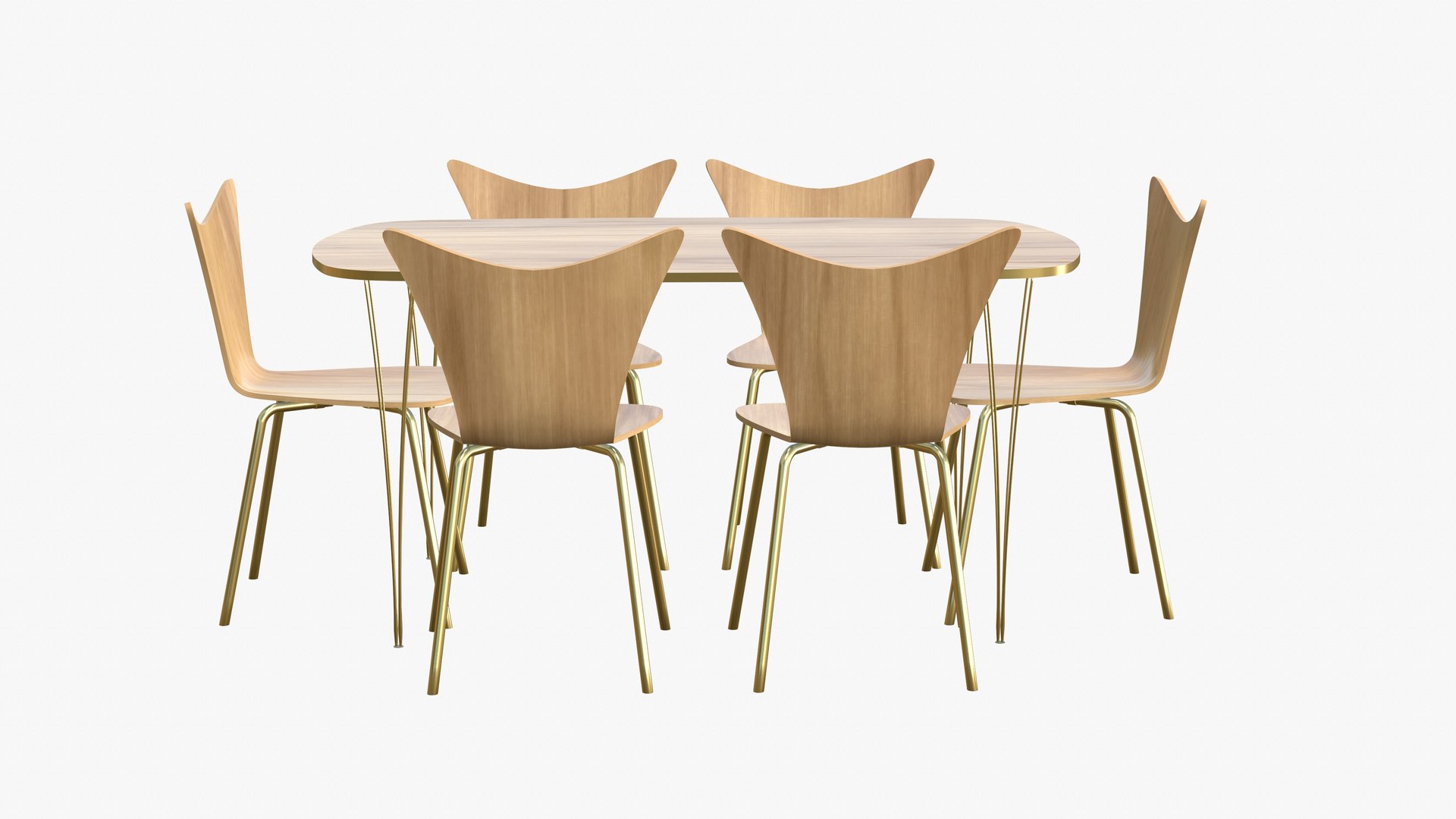 3D Dining Table 6 Seater Modern - TurboSquid 1791890