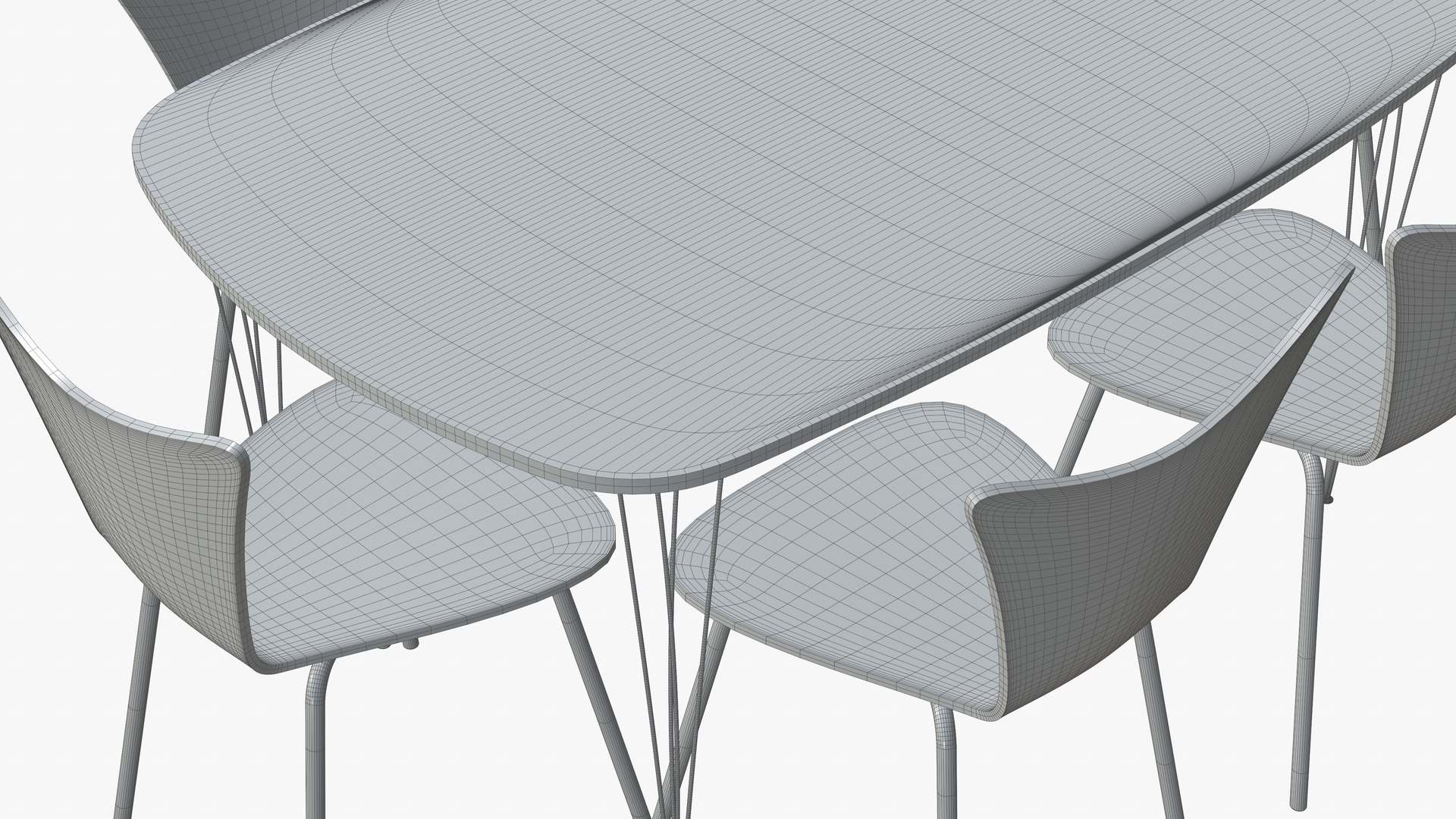 3D Dining Table 6 Seater Modern - TurboSquid 1791890