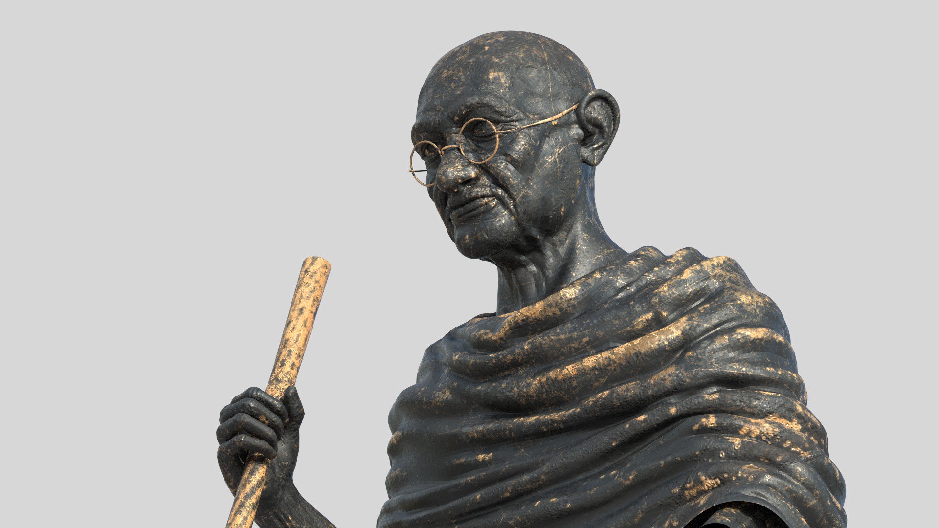 Mahatma Gandhi Statue Model 3D Model - TurboSquid 1945171