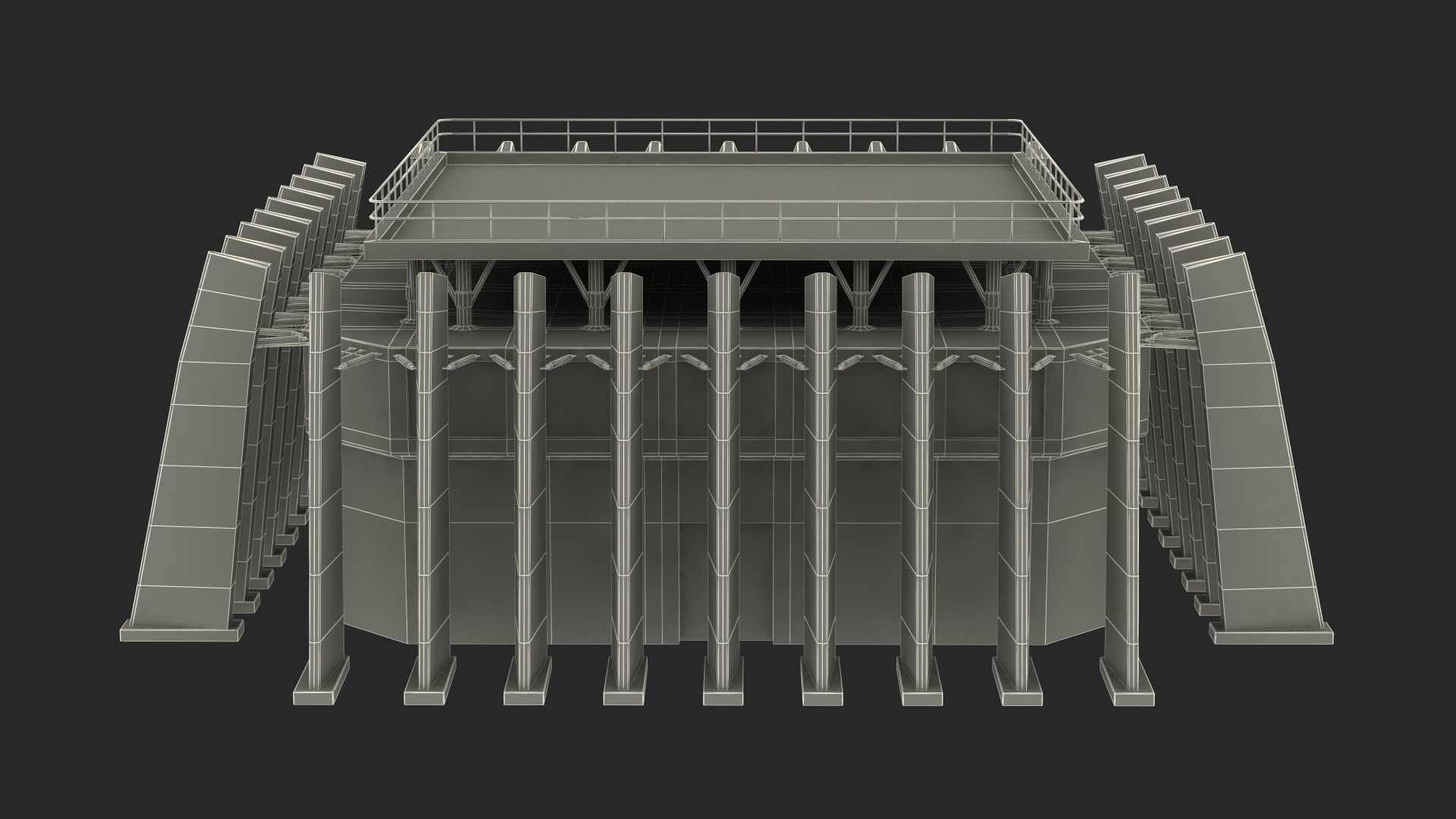 Helicopter parking landing platform 3D model - TurboSquid 1476871