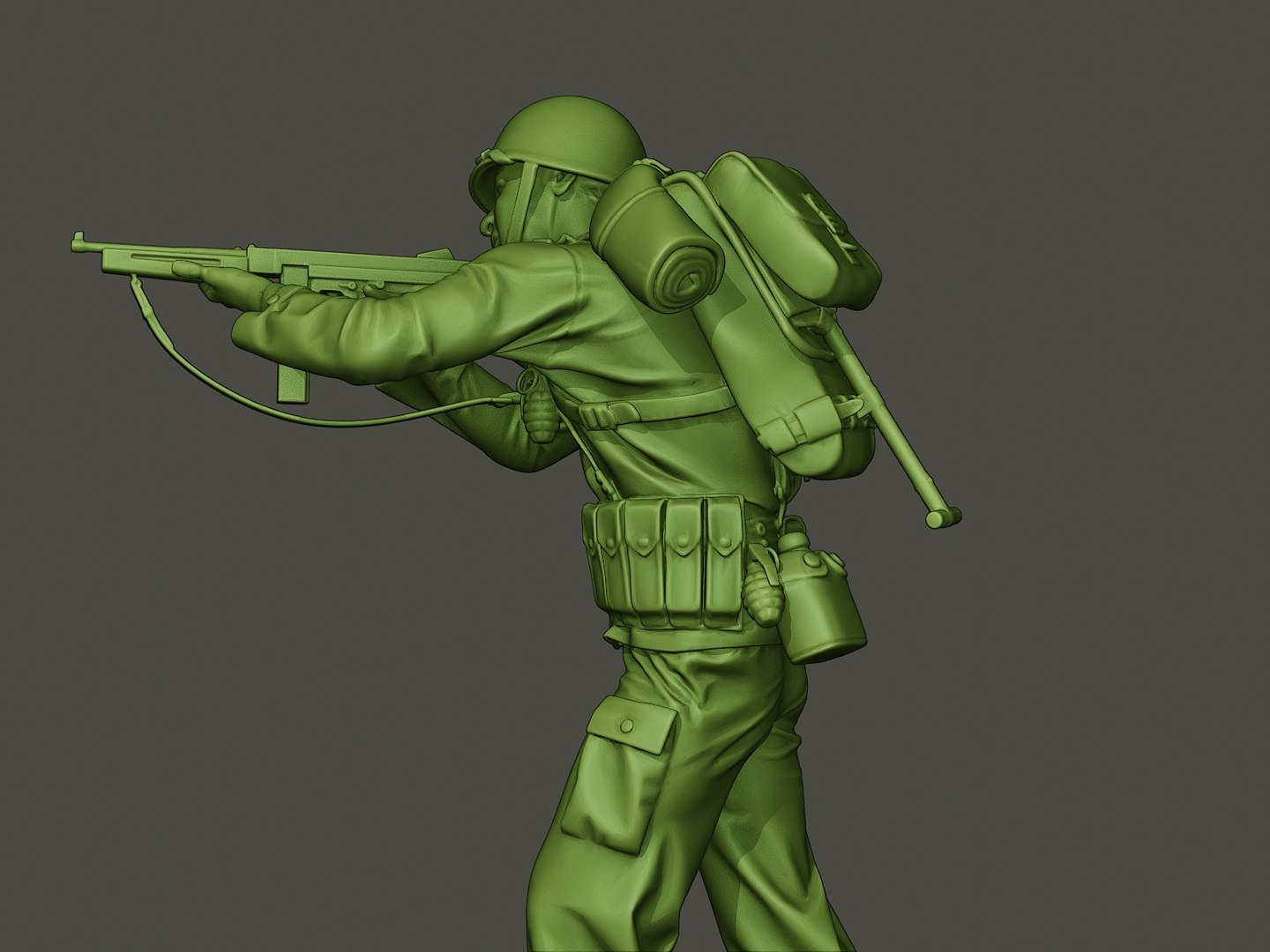 American soldier ww2 shoot model - TurboSquid 1439336