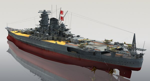 3D ijn yamato japanese battleship model - TurboSquid 1211350