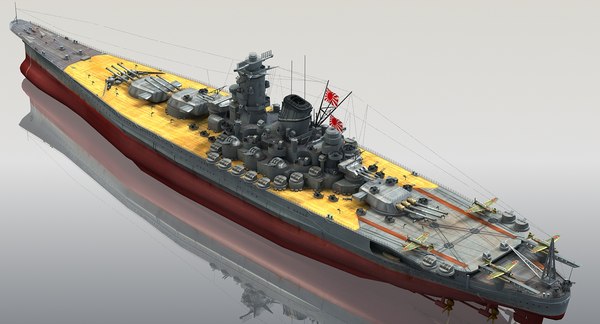3D ijn yamato japanese battleship model - TurboSquid 1211350