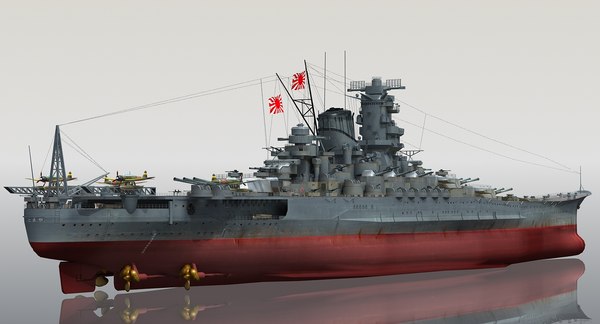 3D ijn yamato japanese battleship model - TurboSquid 1211350