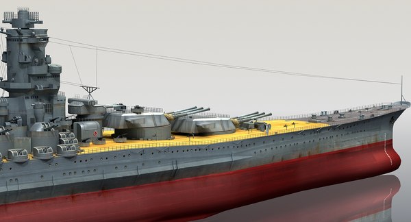 3D ijn yamato japanese battleship model - TurboSquid 1211350