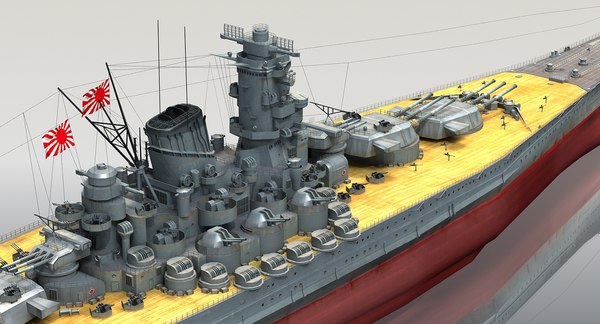 3D ijn yamato japanese battleship model - TurboSquid 1211350