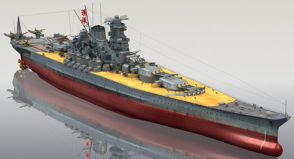 3D ijn yamato japanese battleship model - TurboSquid 1211350