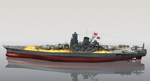 3D ijn yamato japanese battleship model - TurboSquid 1211350